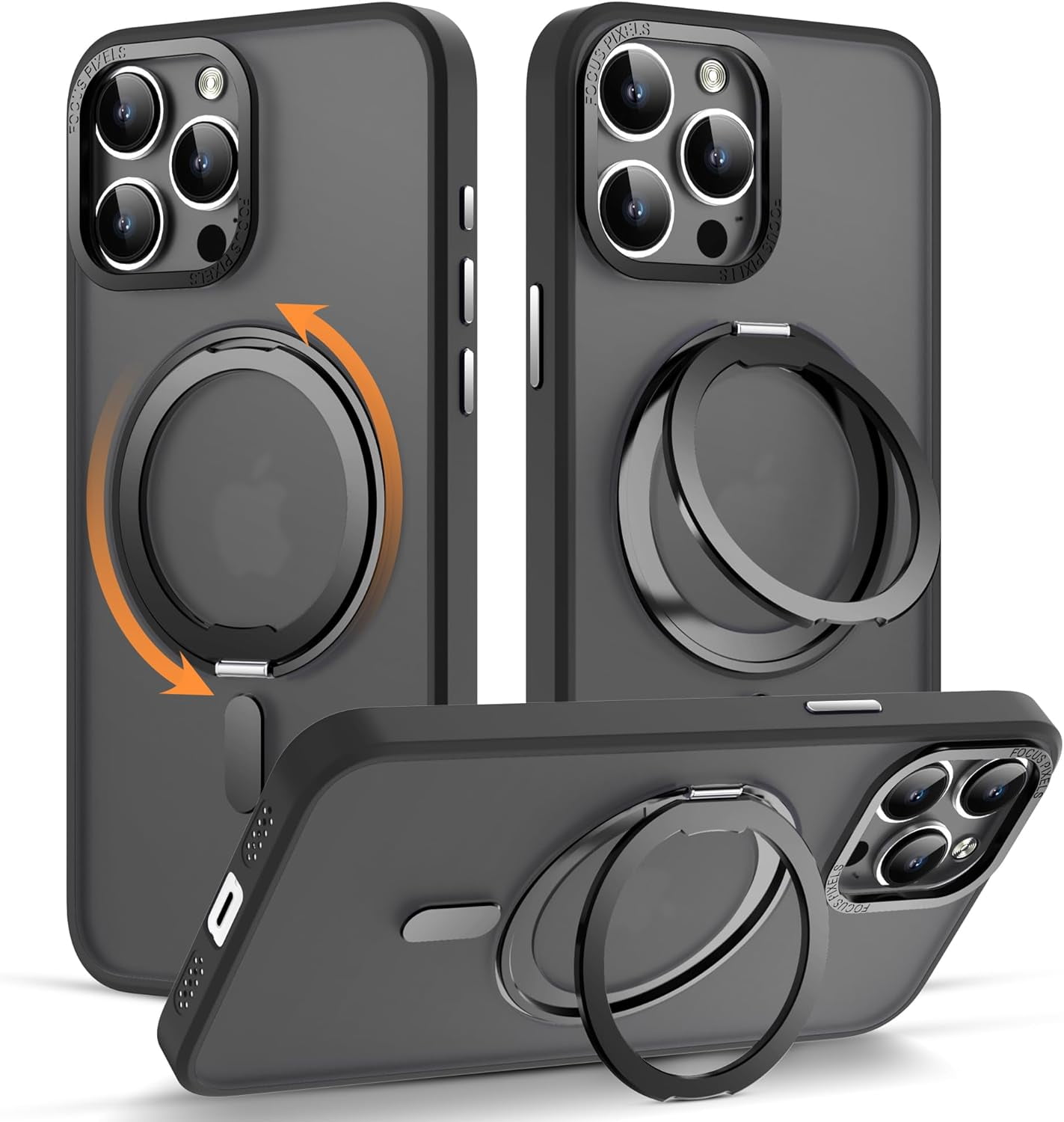 for iPhone 15 Pro Case with 360° Rotatable Magnetic Ring Stand ...