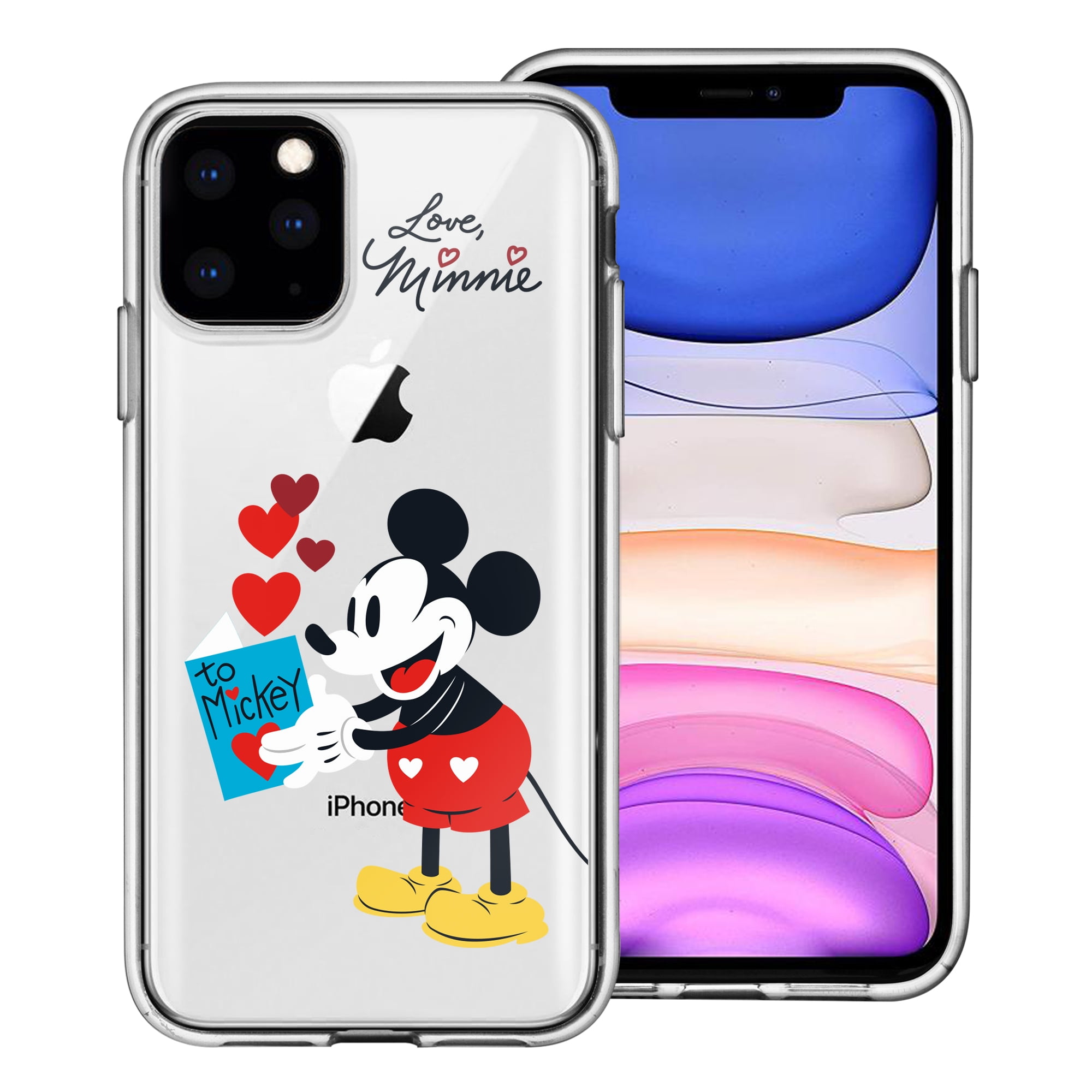 iPhone 15 Pro Case (6.1inch) Clear TPU Cute Soft Jelly Cover - Love Mickey Letter - Walmart.com