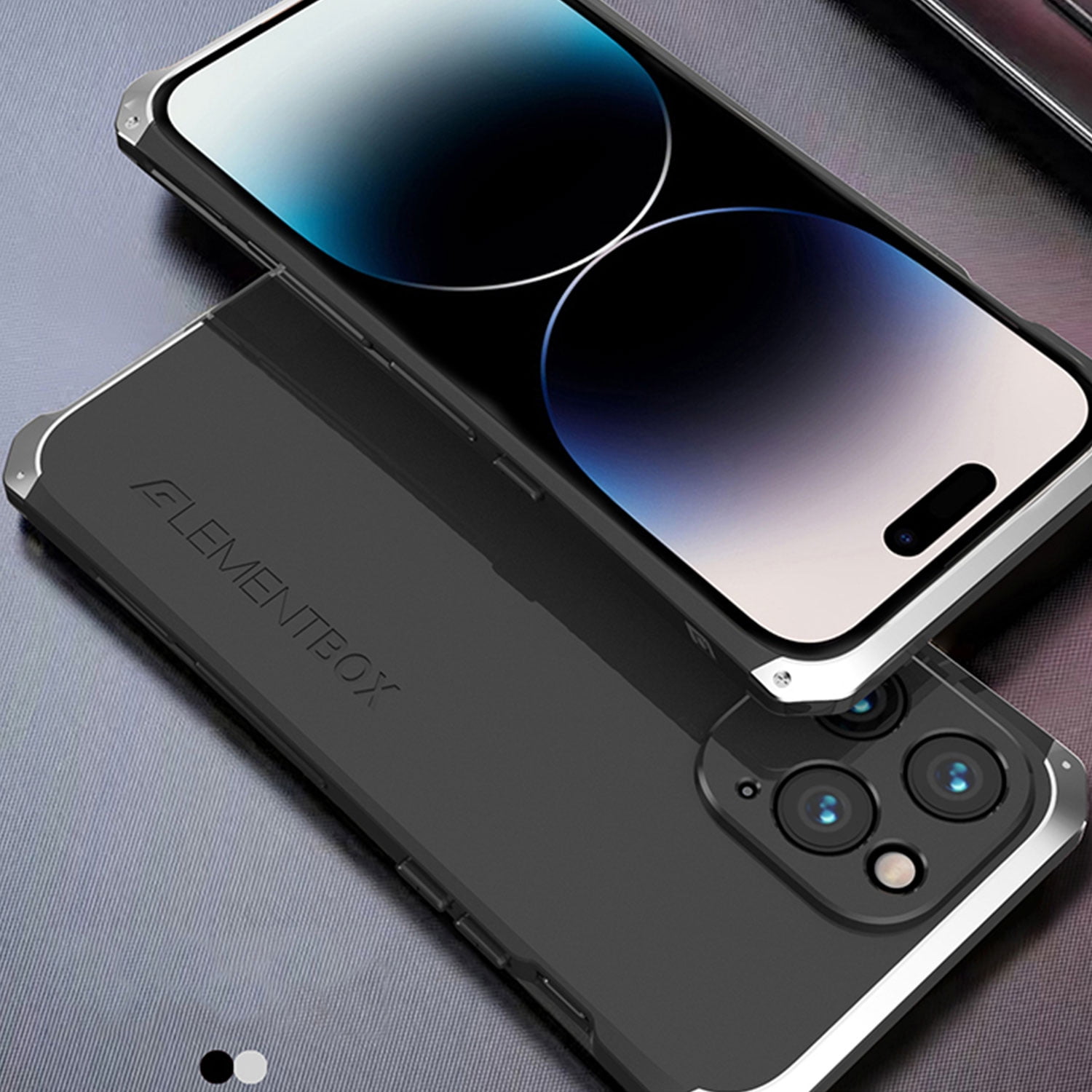 for iPhone 15 Pro Case Heavy Duty Metal Aluminum Bumper PC Hard Back ...