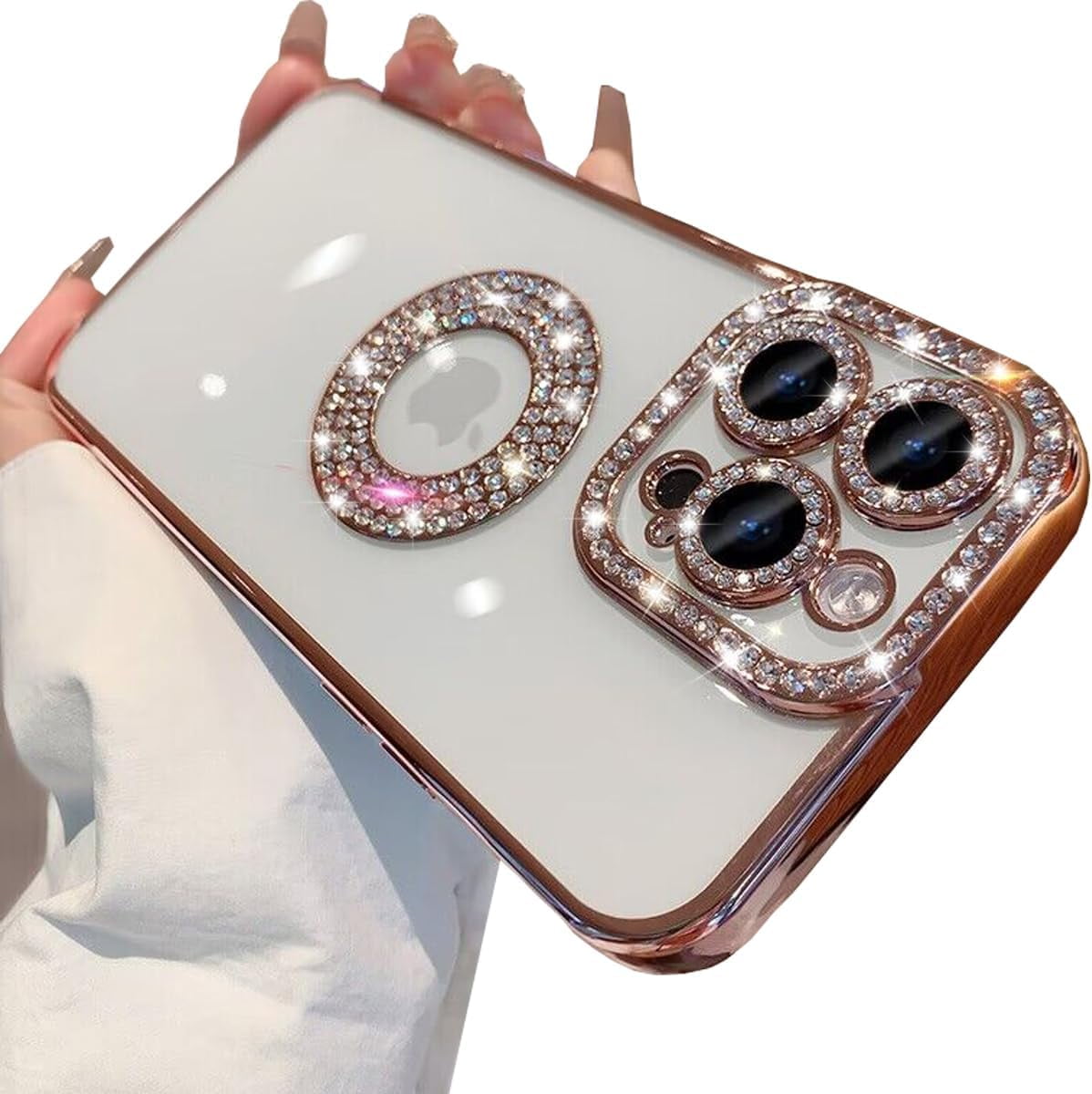 for iPhone 15 Pro Clear Glitter Case,Cute Bling Sparkle Shiny ...