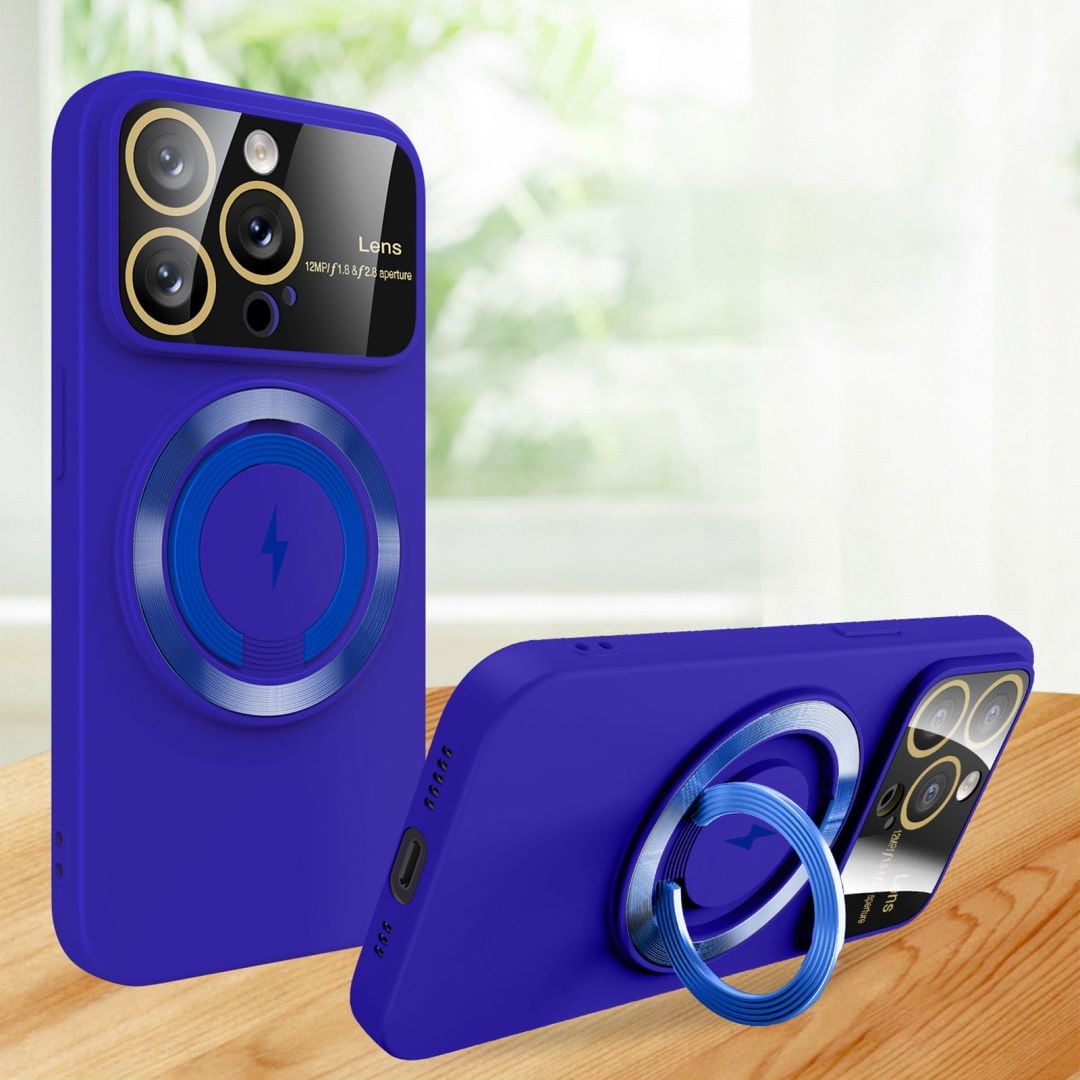 iPhone 15 Pro Magnetic MagSafe Case with Lens Protector Kickstand Full ...