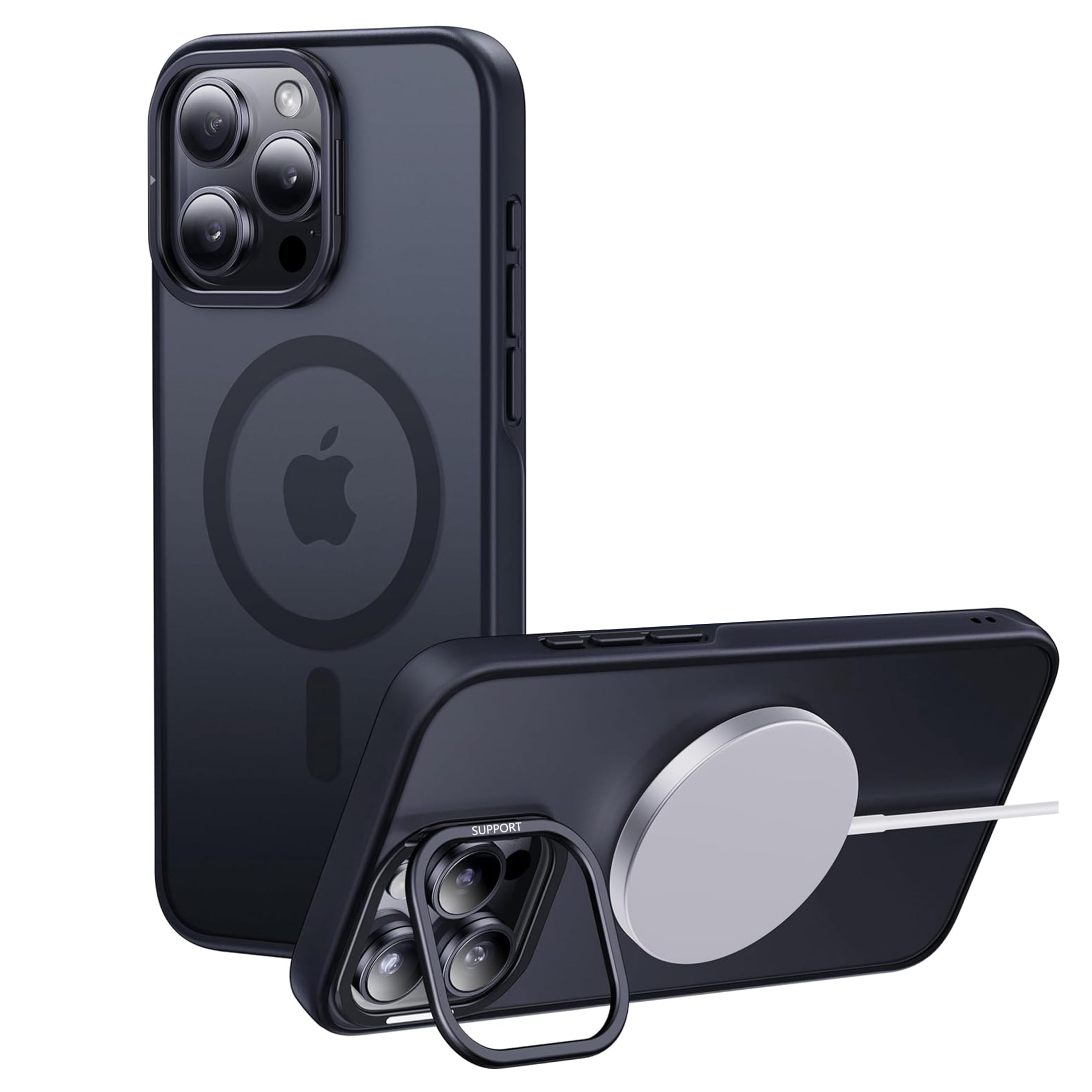 iPhone 15 Pro Max Case,Clear Magnetic Case with Stash Stand,Case For ...