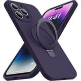 for iPhone 15 Pro Max Case with Magnetic Ring Stand Silicone Phone Case ...