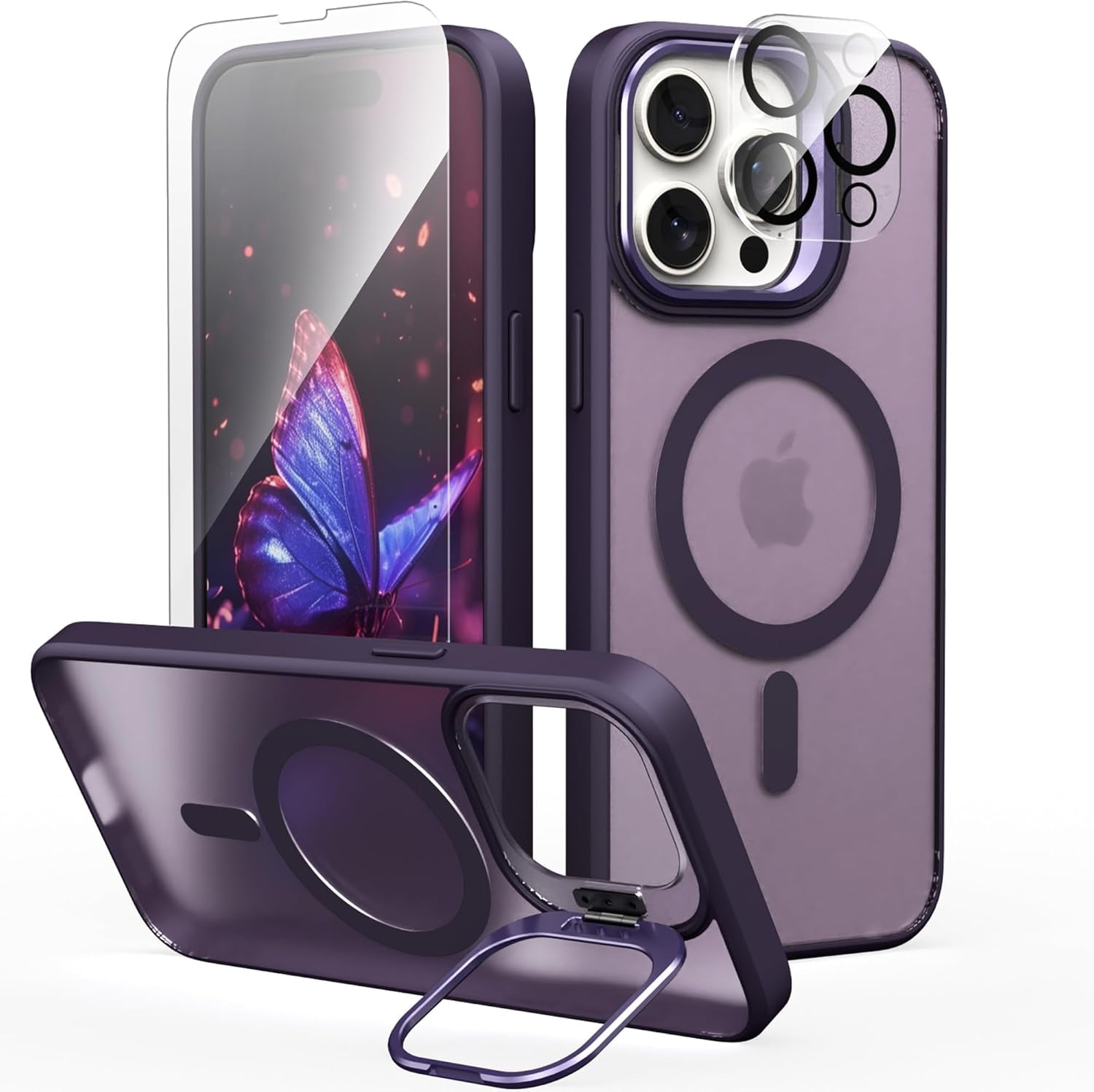 for iPhone 15 Pro Max Case with Screen Protector & Camera Lens ...