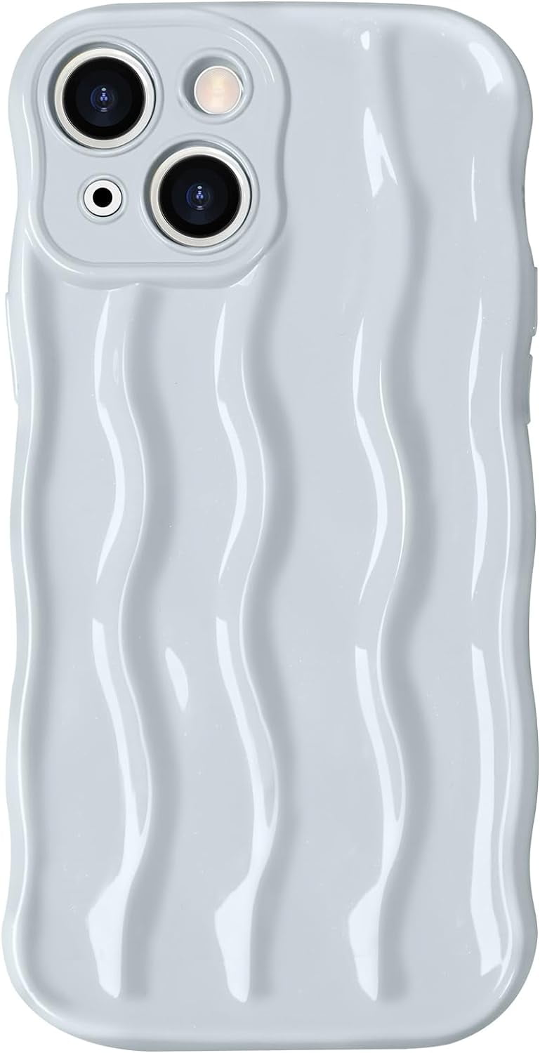 for iPhone 15 Pro Max Case Wavy Edge Water Ripple Pattern Design, Cute ...