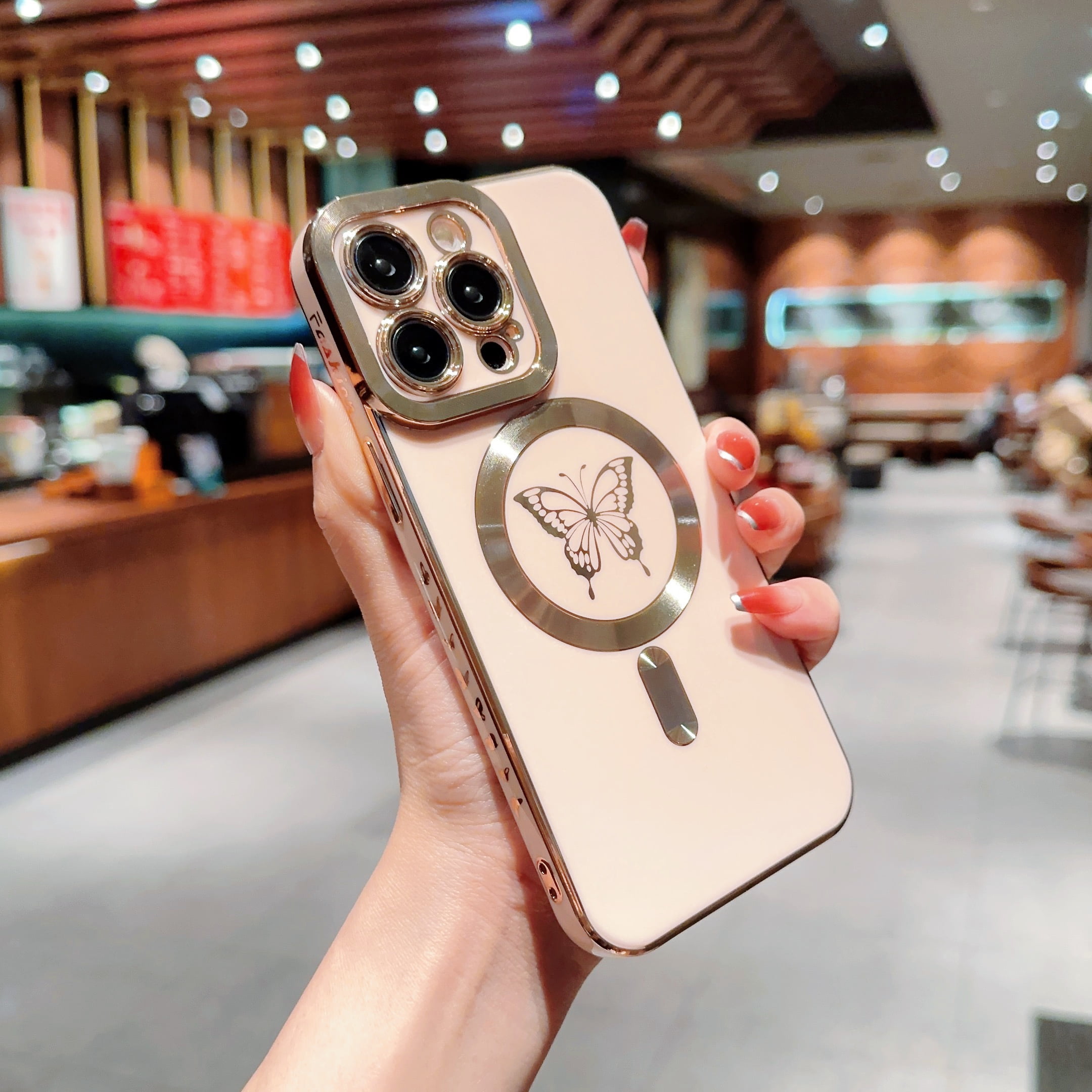 for iPhone 15 Pro Max, Cute Butterflies Design for Women Girls,Luxury ...