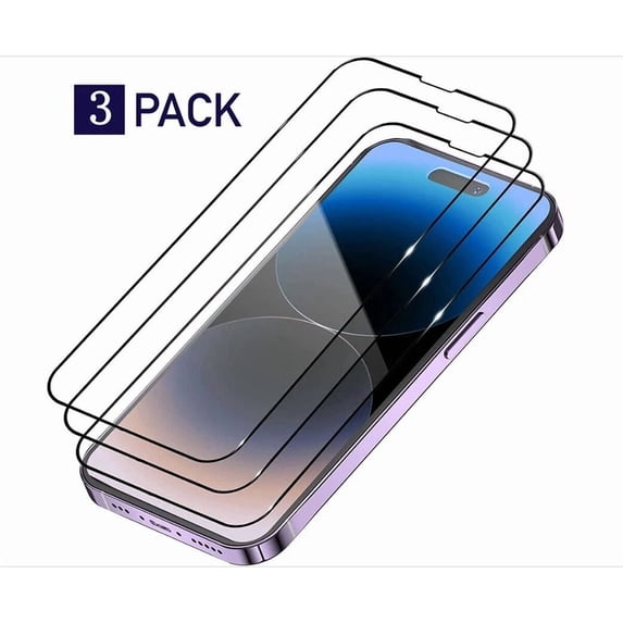 iPhone 15 Pro Max Full Coverage HD Tempered Glass Screen Protector ...