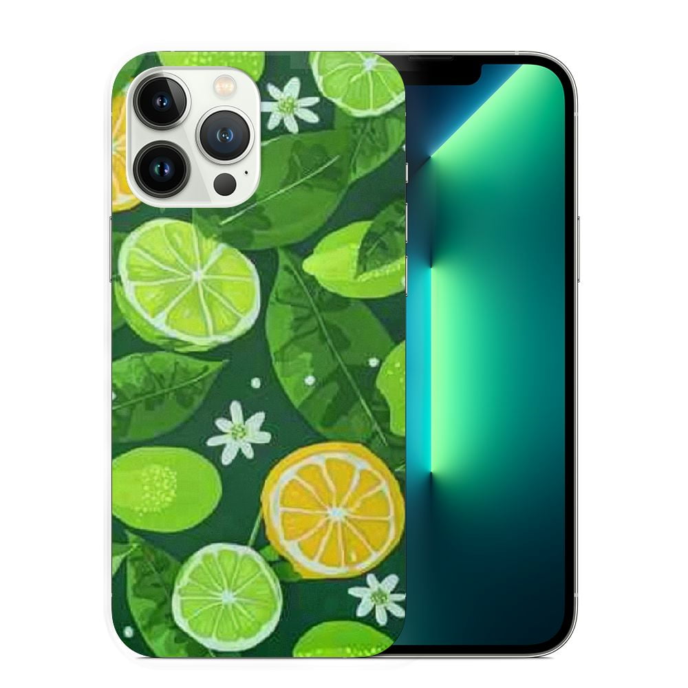 iPhone 15 Pro Max Lemon Botanical Leaves Lemons Bright Green Lime ...