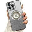 For iPhone 16e Magnetic Glitter Case Compatible with MagSafe,Full ...
