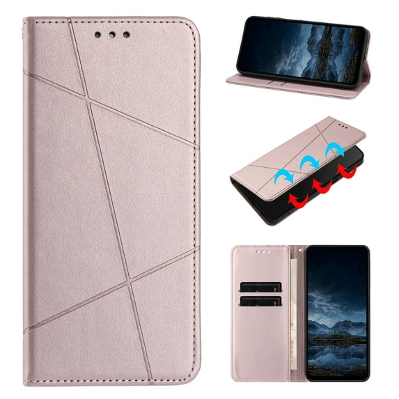 for iPhone 15 Pro Max PU Leather Wallet Flip Case Cover, with Credit ...