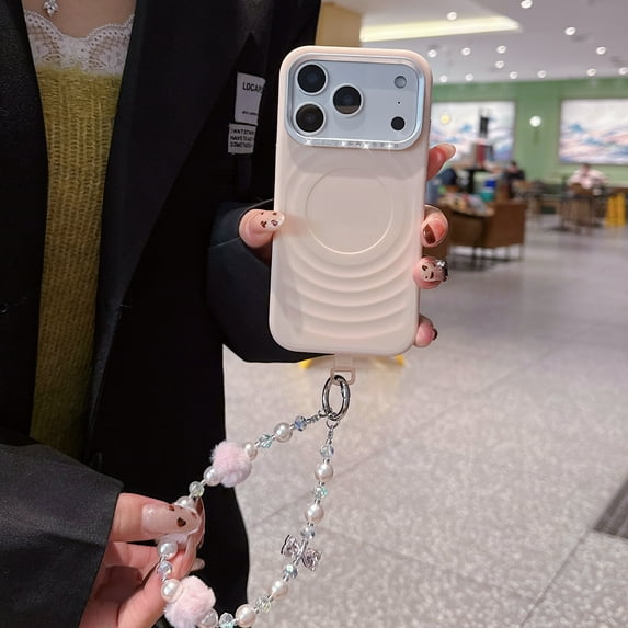 for iPhone 15 Pro Max Phone Case with Fashionable Chain Bracelet ...