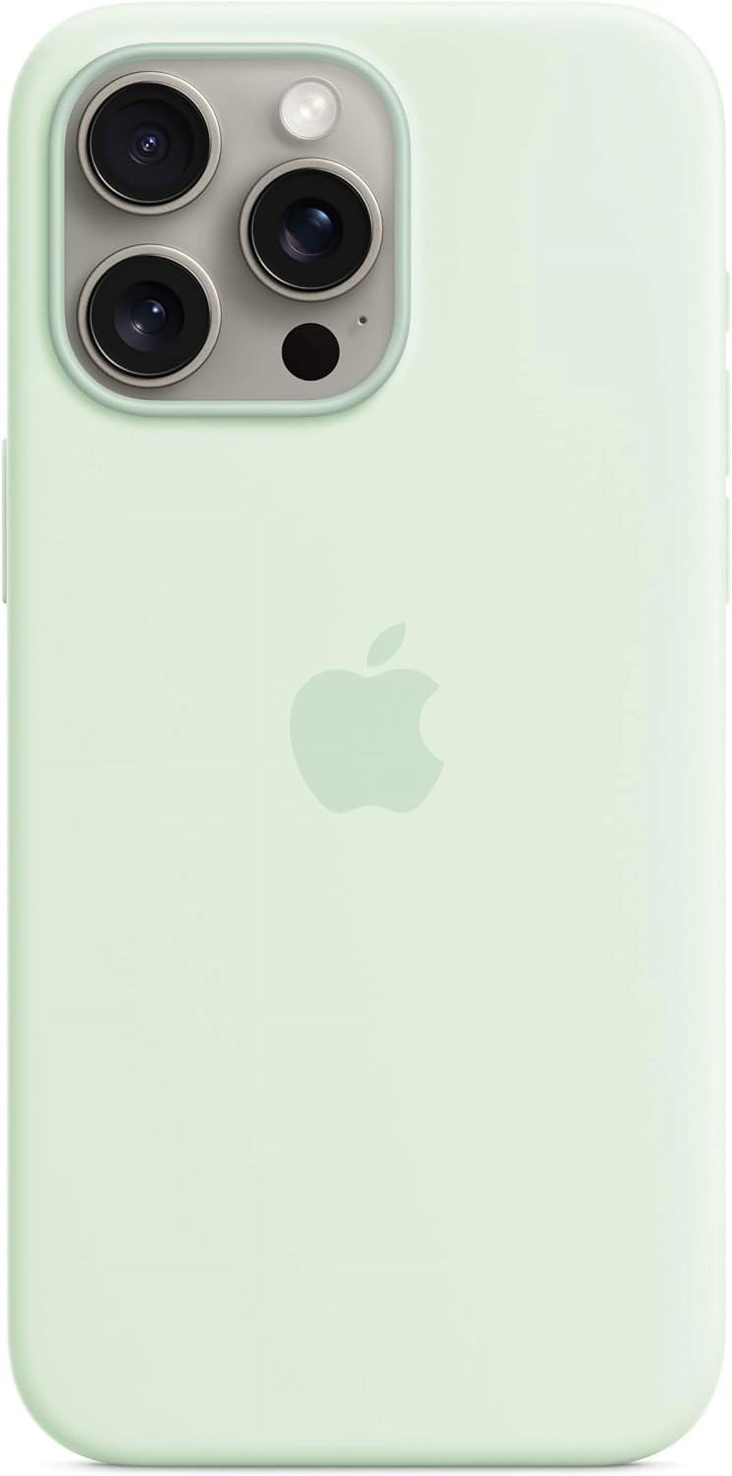 iPhone 15 Pro Max Silicone Case with MagSafe - Soft Mint - Walmart.com
