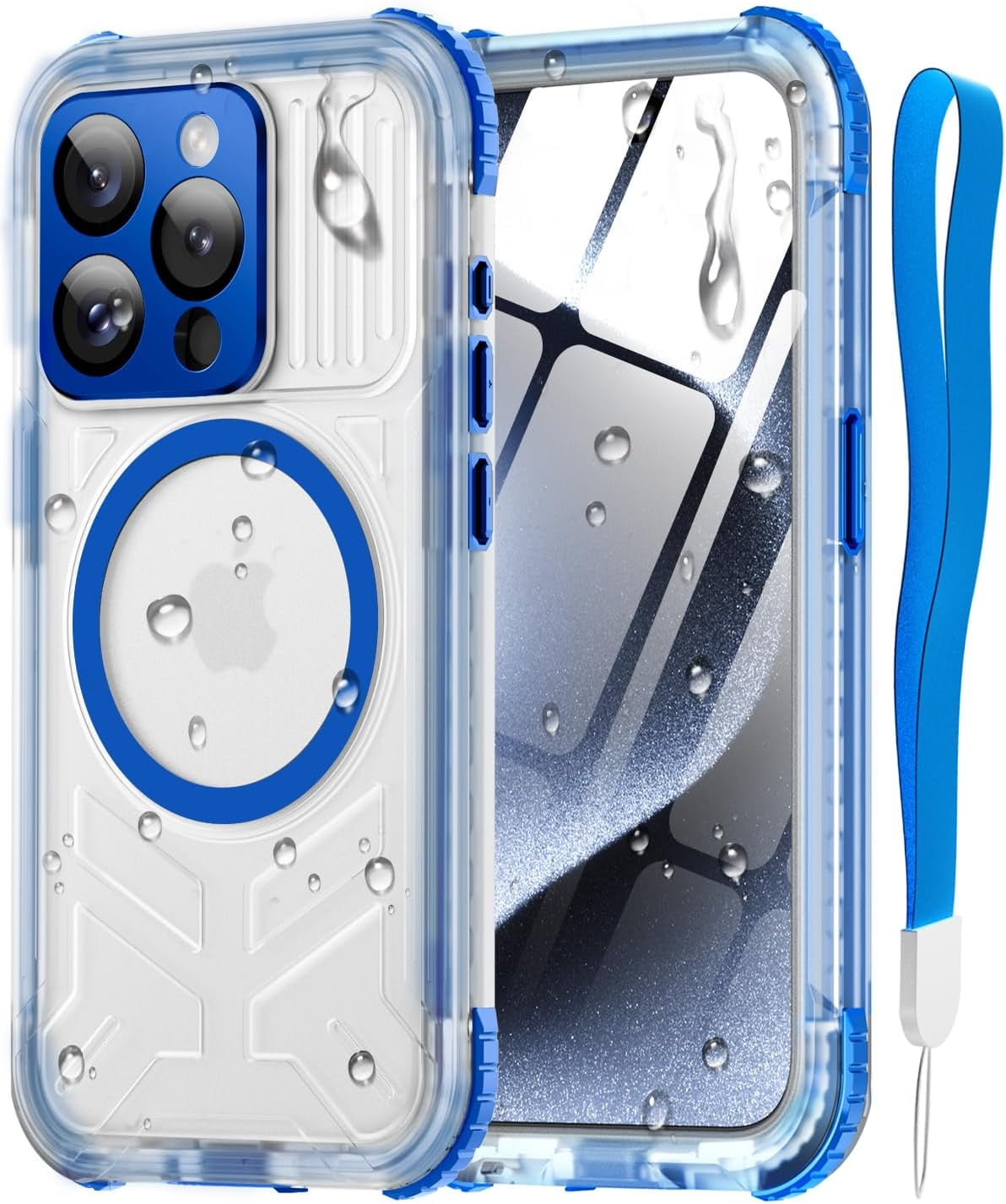 for iPhone 15 Pro Max Waterproof Case, [Built-in Lens & Screen ...