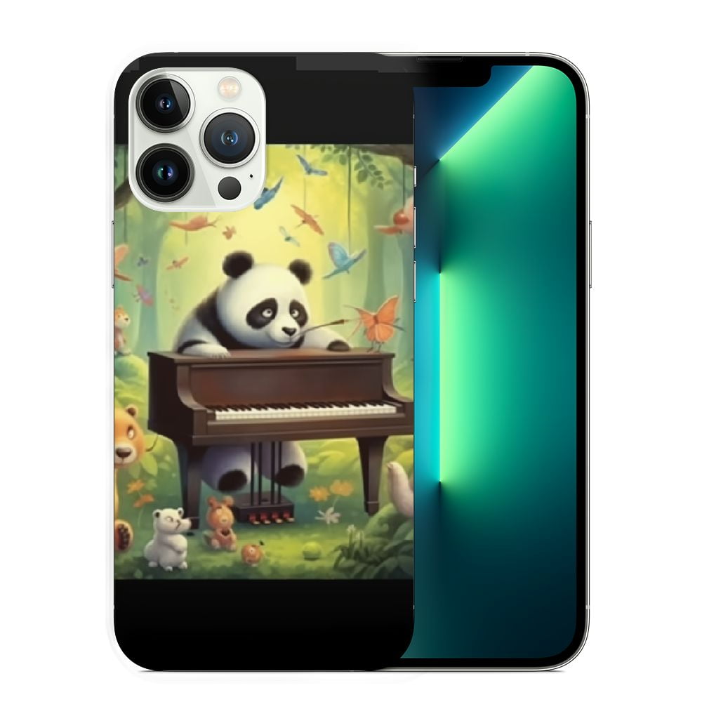 iPhone 15 Pro Panda Playing Piano In A Forest. Animals Music Gathered ...