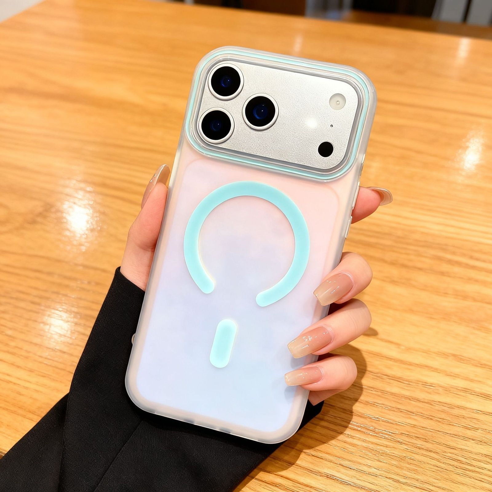 For iPhone 15 Pro Phone Case,Compatible with Mag-Safe,Luxury Discolored ...