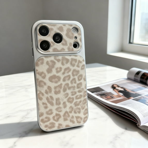 For iPhone 15 Pro Phone Case,Luxury Bling Shiny Glitter Leopard Pattern ...