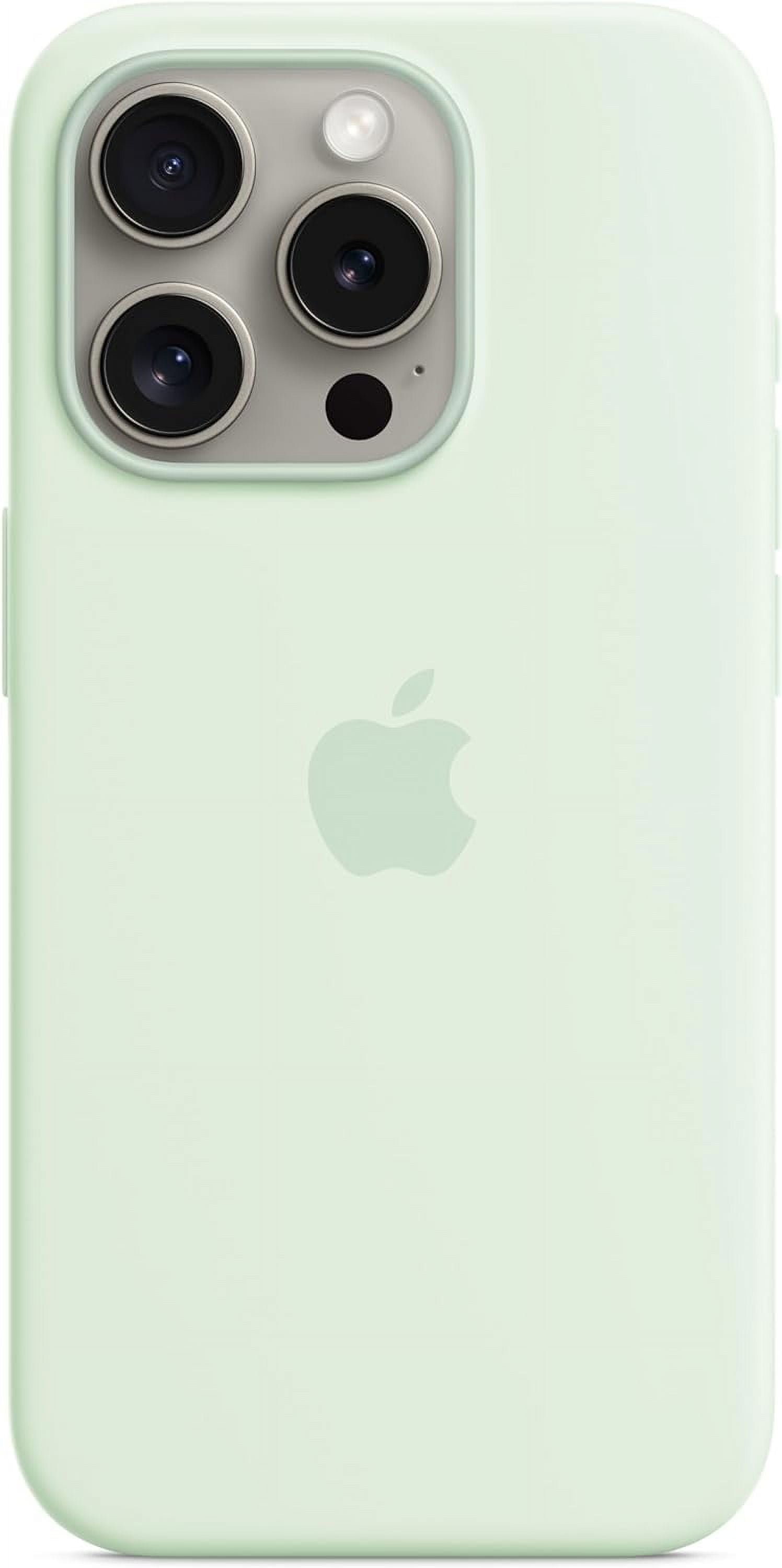 iPhone 15 Pro Silicone Case with MagSafe - Soft Mint - Walmart.com