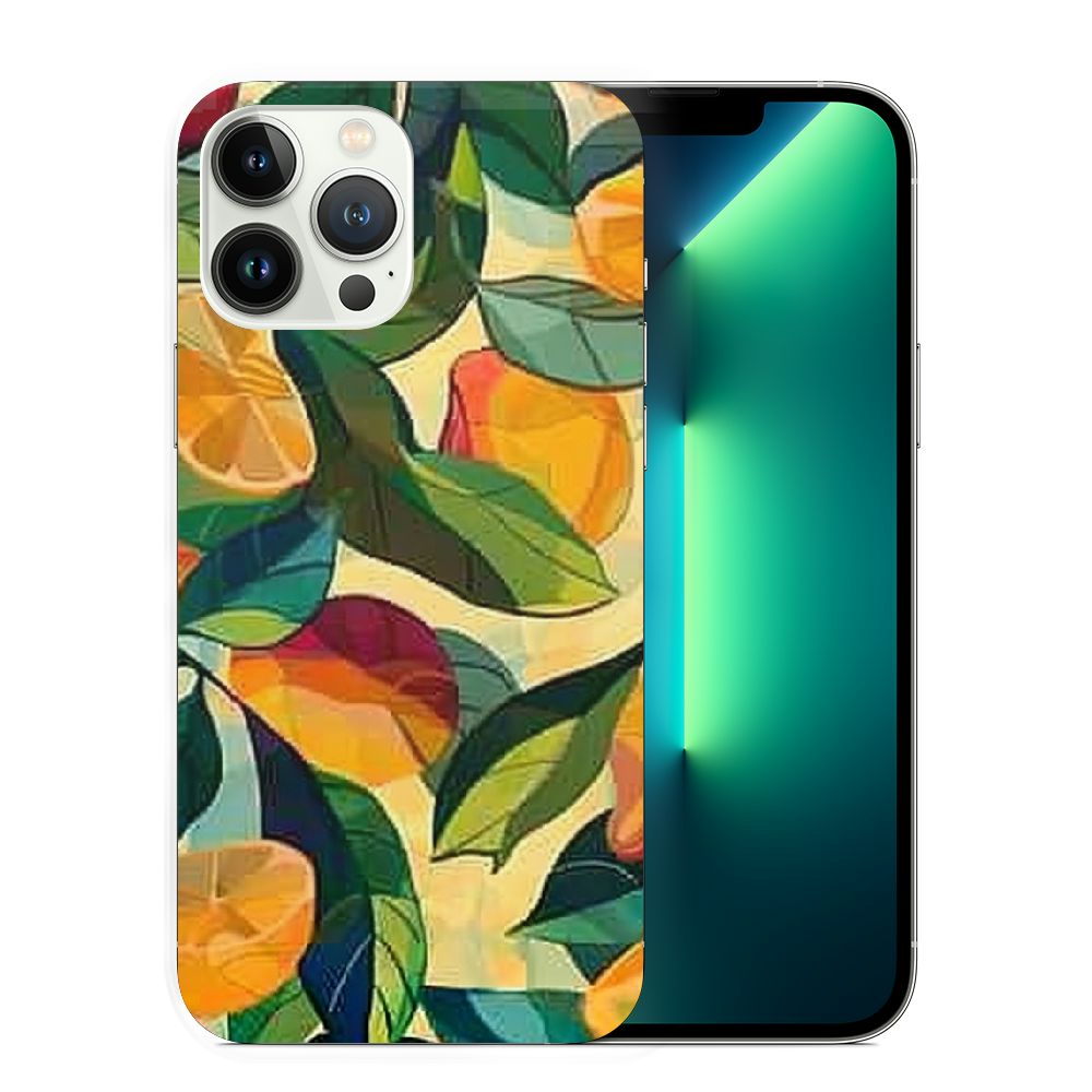 iPhone 15 Pro Vibrant Abstract Fruit Pattern Design Case - Walmart.com