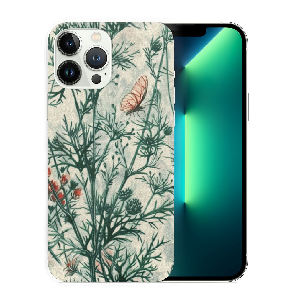 iPhone 15 Sage Green Flower Floral Boho Cottagecore Wild Cute Case ...