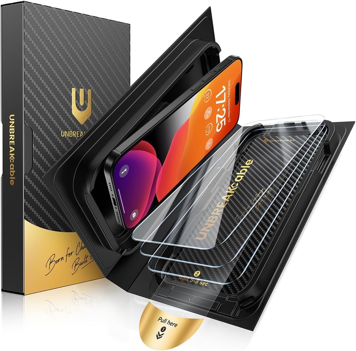 for iPhone 15 Screen Protector [Quick-Installation Box] 3-Pack 9H ...