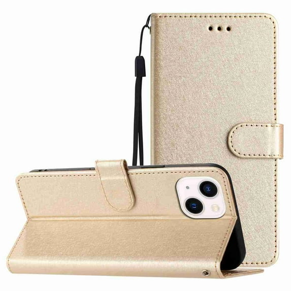 for iPhone 15 Wallet Case, Faux Leather Flip Folio Phone Cover with ...