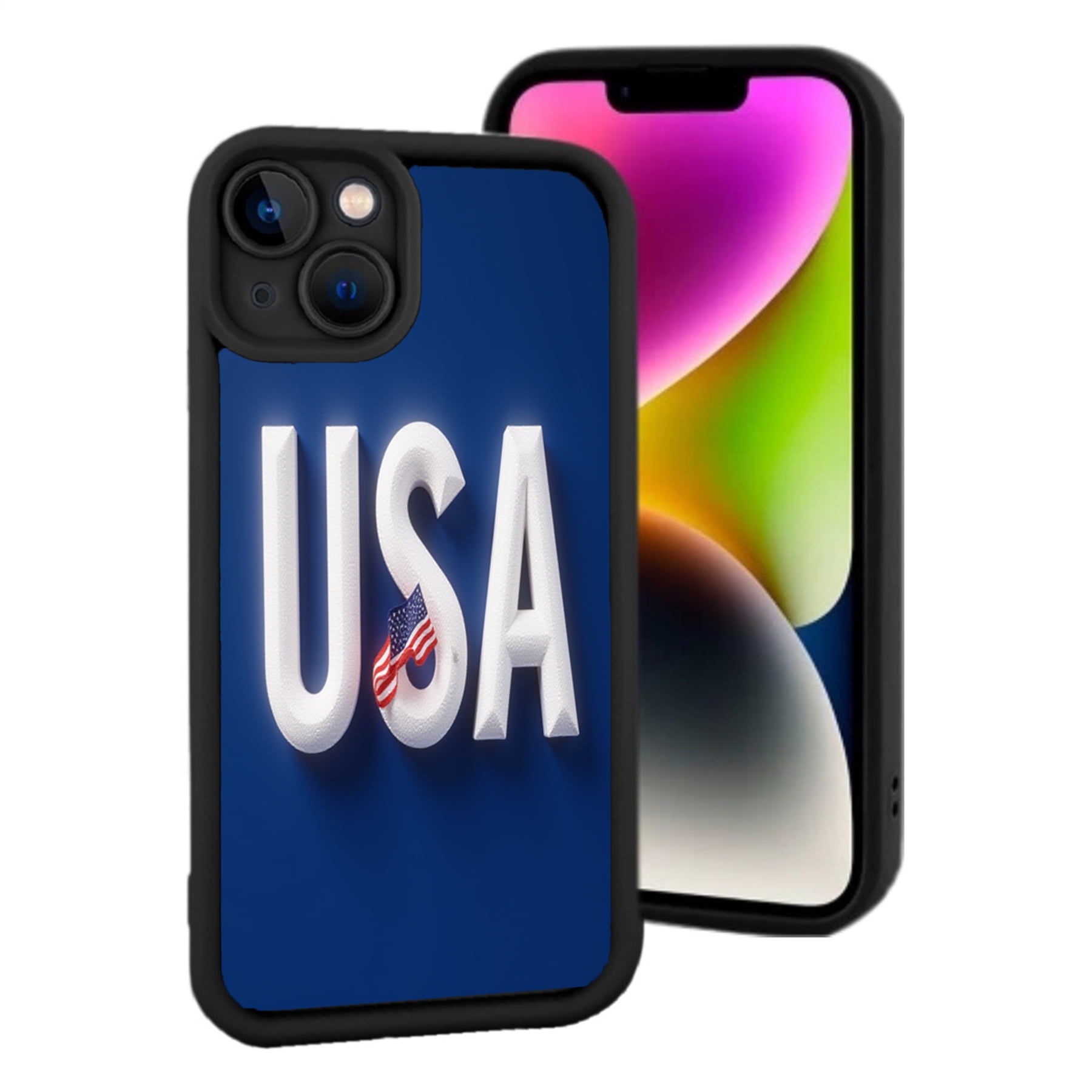 iPhone 15 Yellowing Resistant Lightweight Case - Bold ' USA ' Design ...
