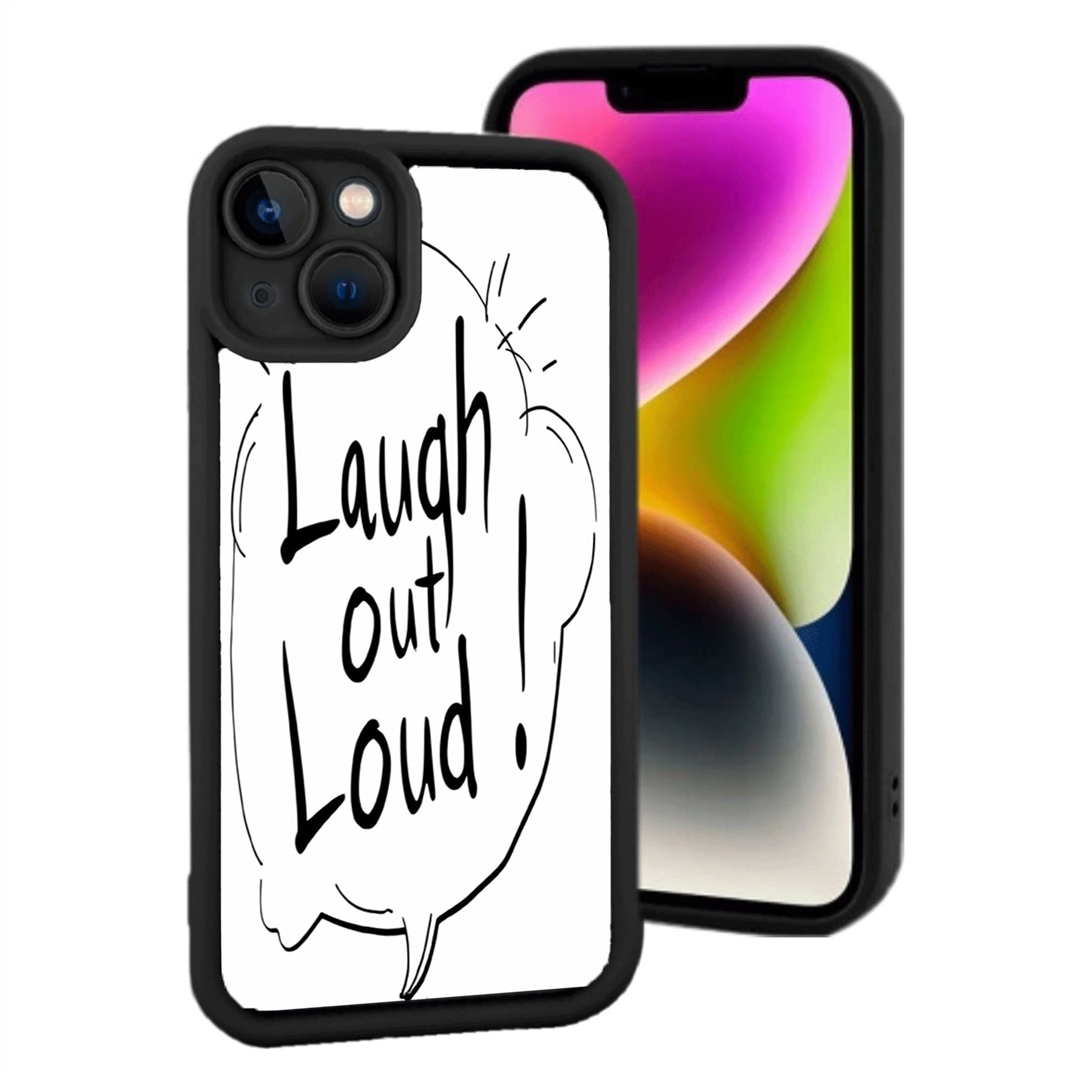 iPhone 15 Yellowing Resistant Lightweight Case - Cartoon Speech Bubble ...