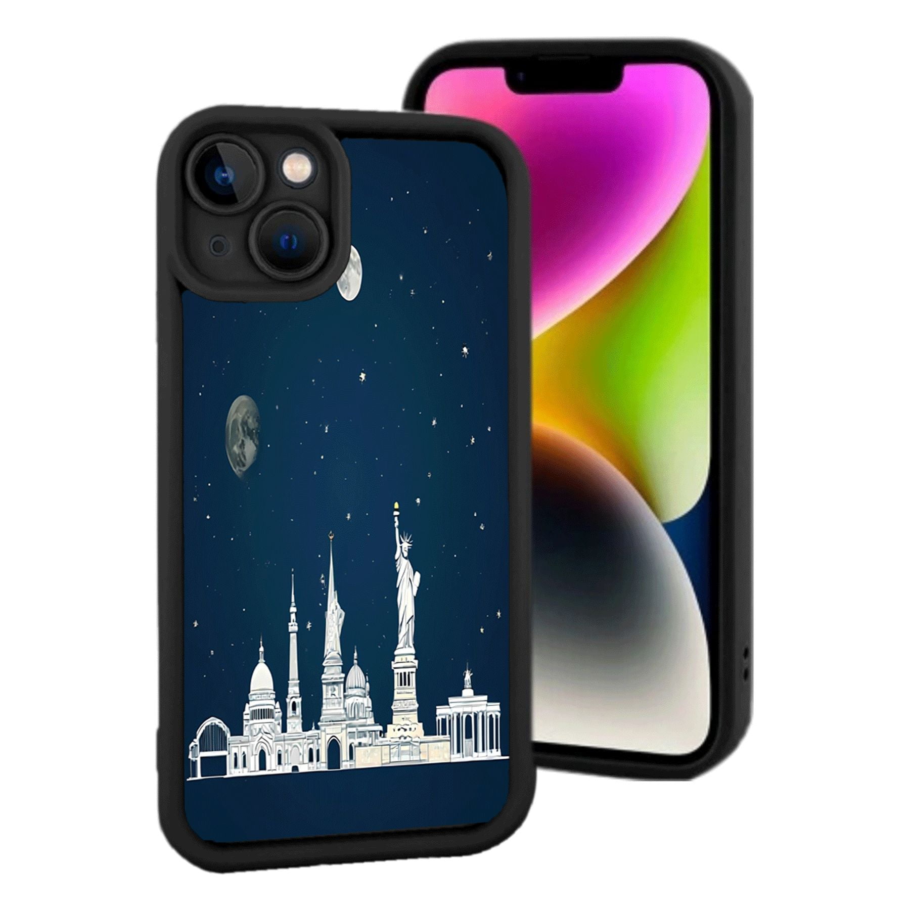 iPhone 15 Yellowing Resistant Lightweight Case - Elegant Night Sky ...