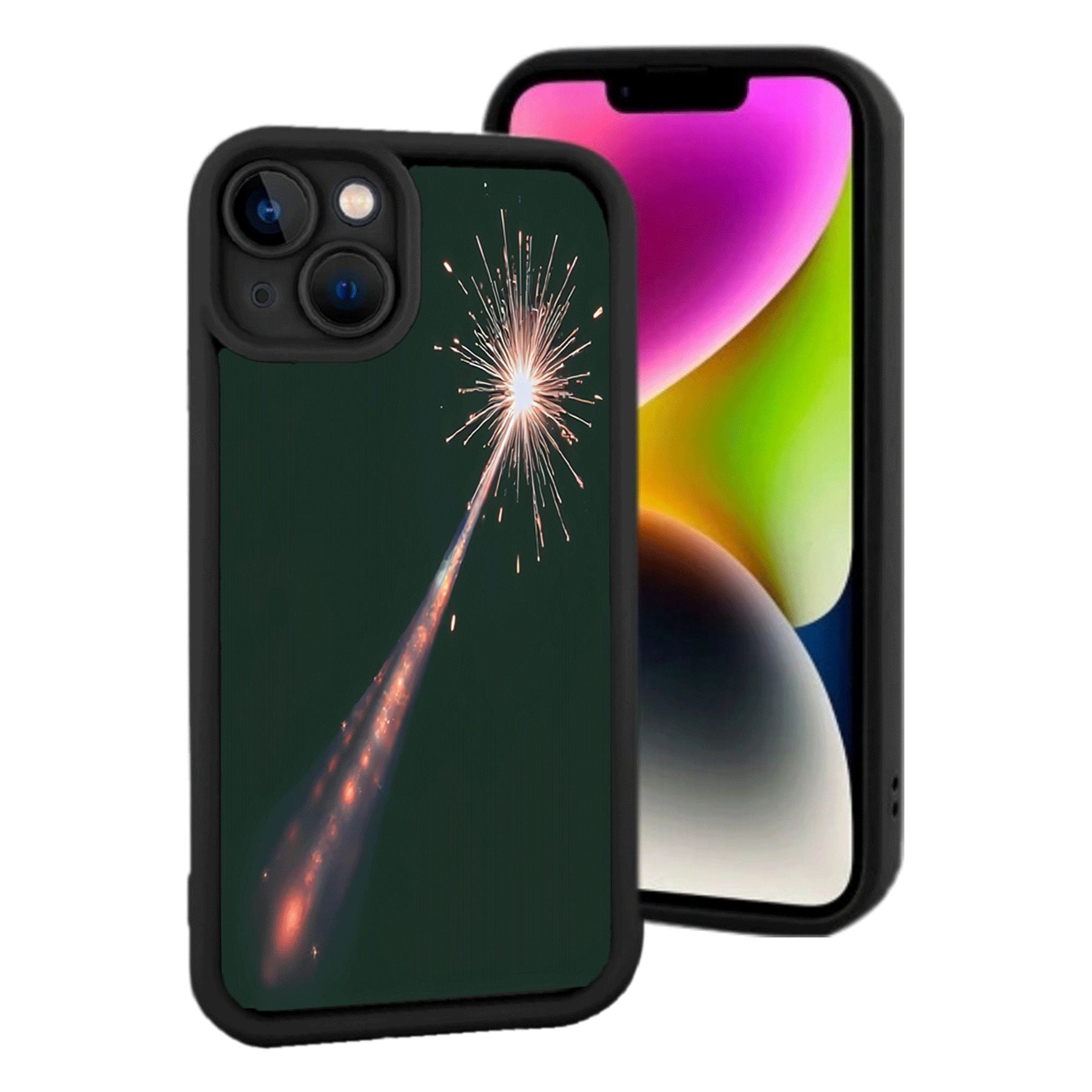 iPhone 15 Yellowing Resistant Lightweight Case - Fiery Explosion Design ...