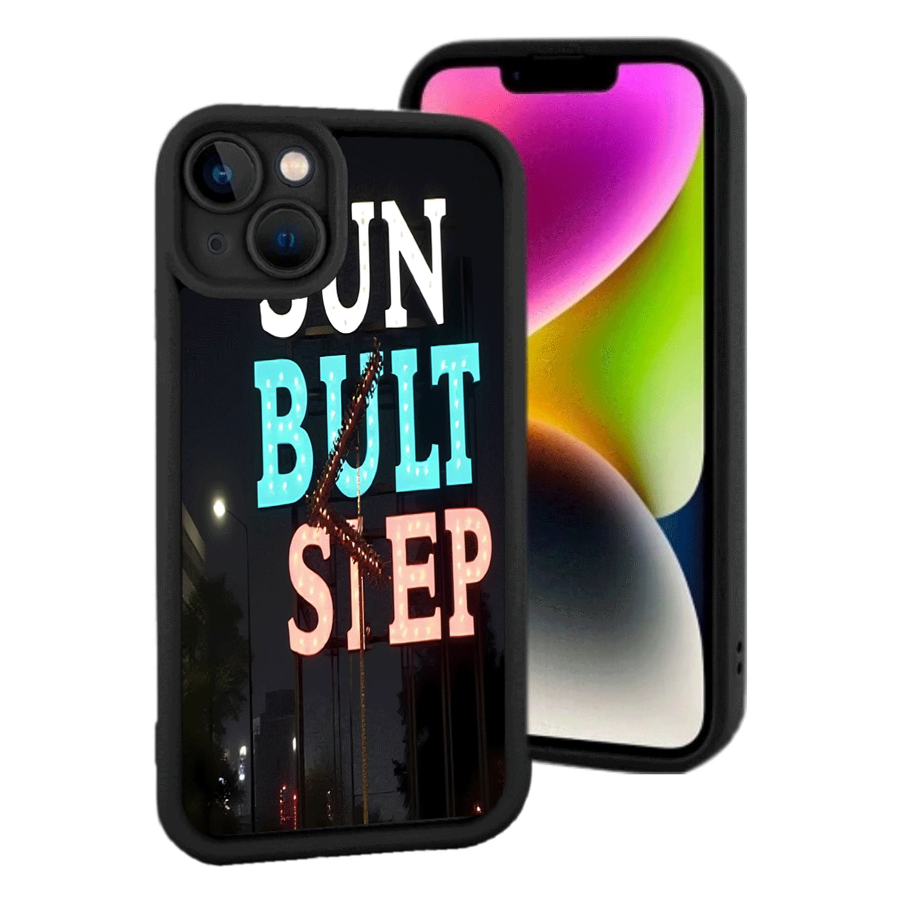 iPhone 15 Yellowing Resistant Lightweight Case - Nighttime City Scene ...