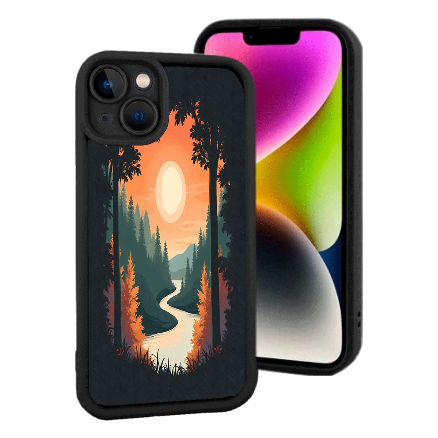 iPhone 15 Yellowing Resistant Lightweight Case - Serene Landscape ...