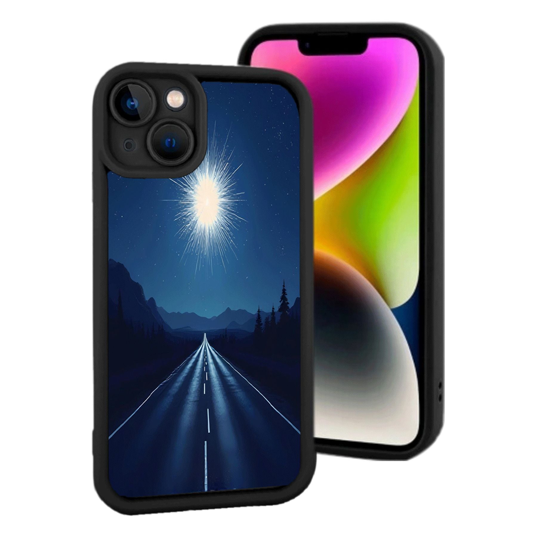 iPhone 15 Yellowing Resistant Lightweight Case - Starry Night Design ...
