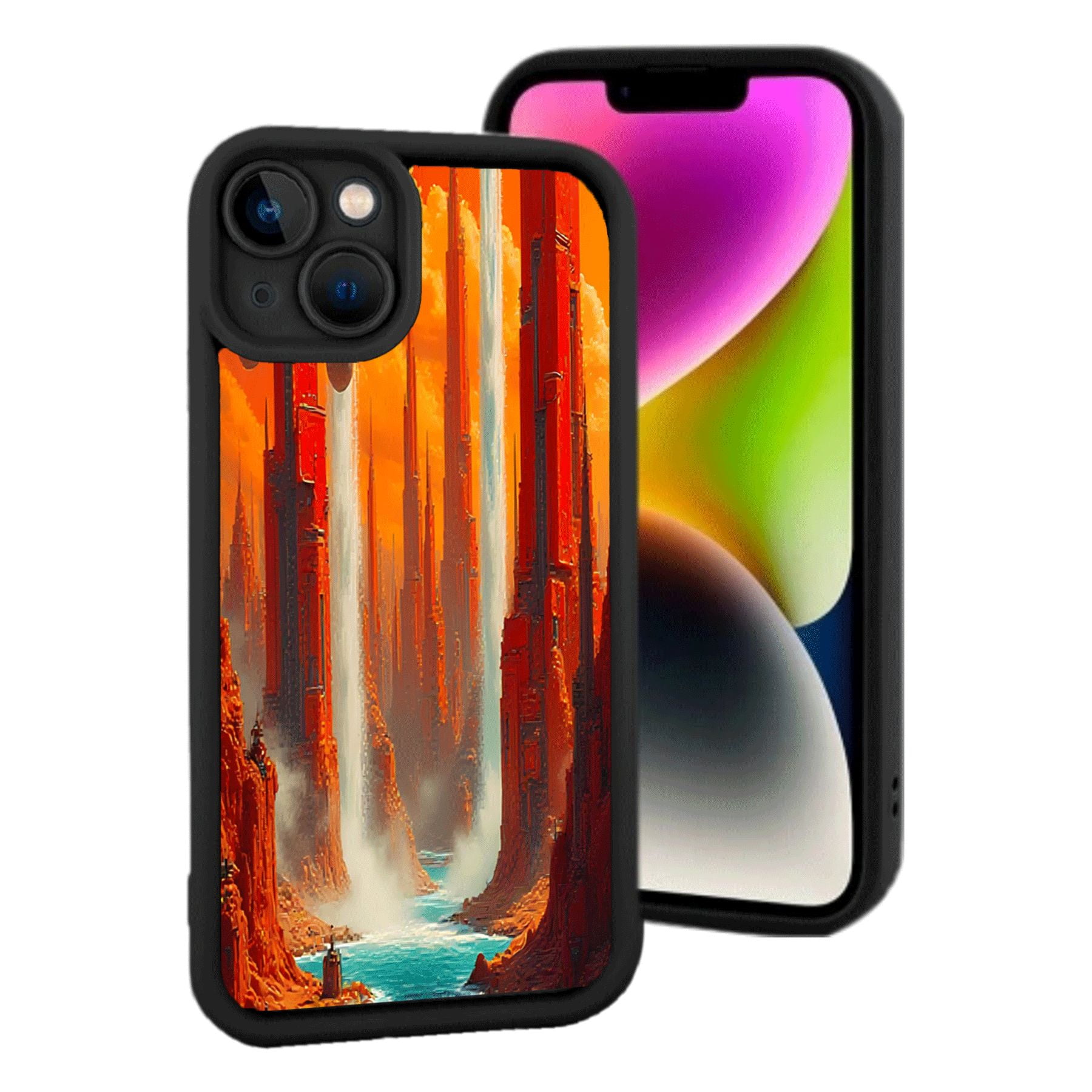 iPhone 15 Yellowing Resistant Lightweight Case - Stunning Scene Design ...
