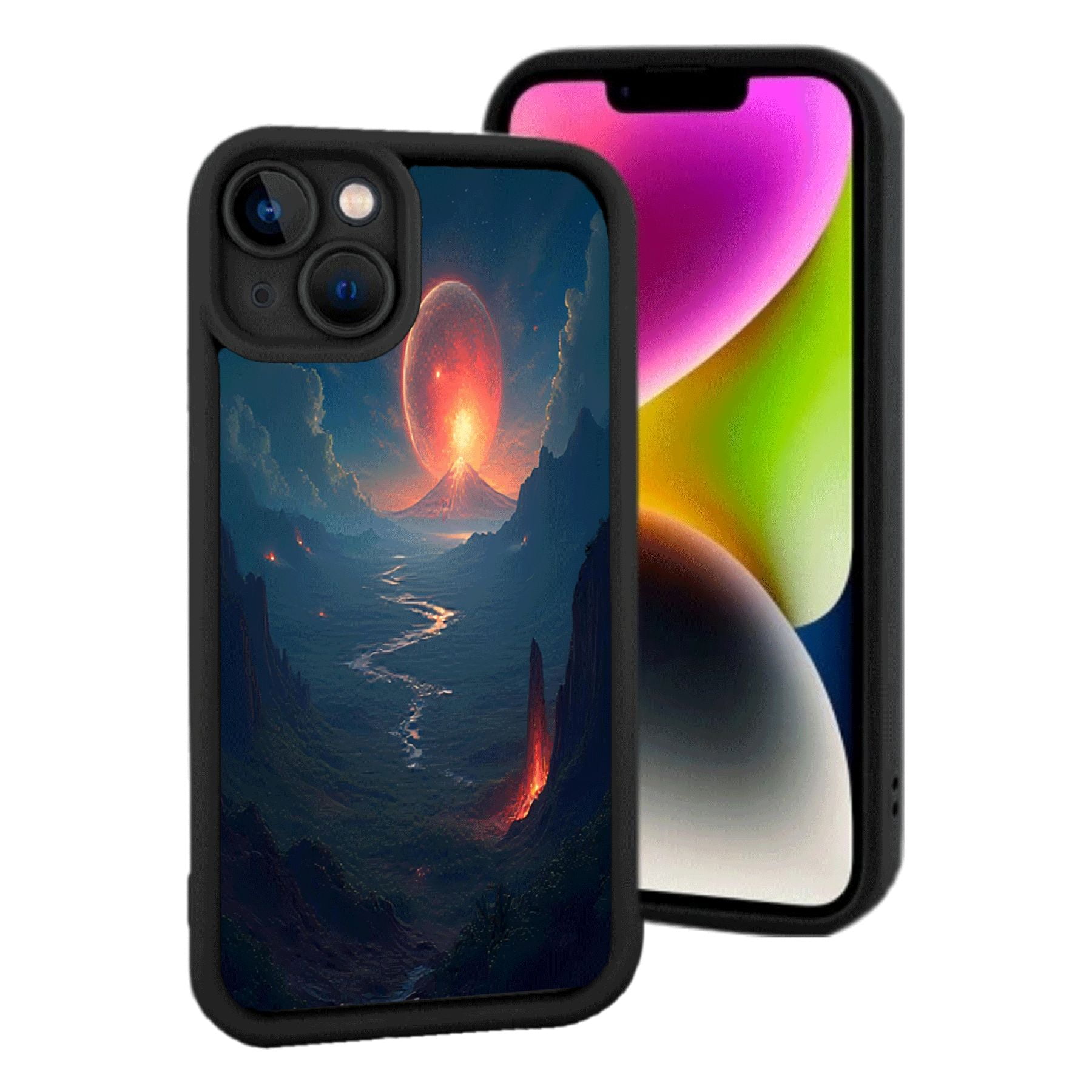 iPhone 15 Yellowing Resistant Lightweight Case - Stunning Volcano ...
