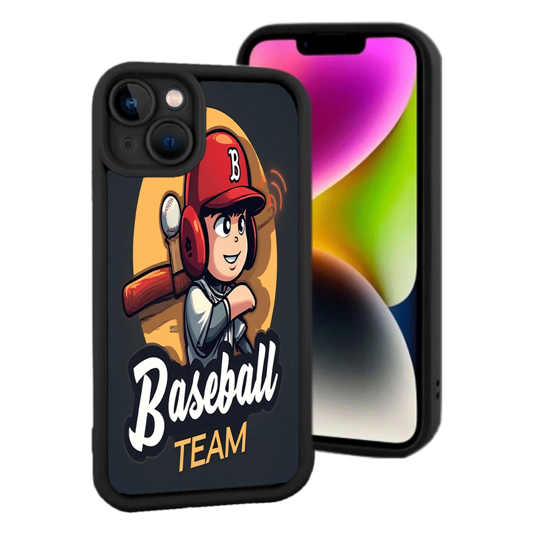 iPhone 15 Yellowing Resistant Lightweight Case - Stylish Baseball ...
