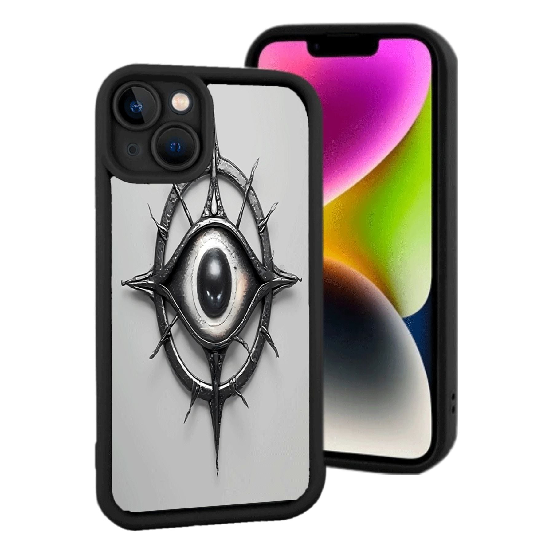 iPhone 15 Yellowing Resistant Lightweight Case - Unique Eye Design with ...