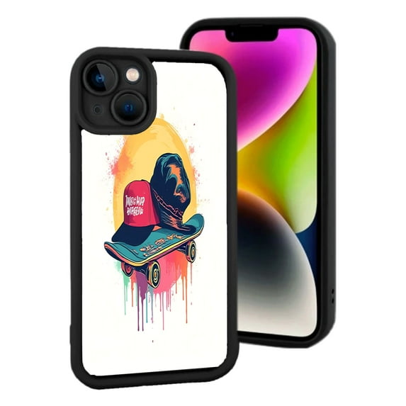 iPhone 15 Yellowing Resistant Lightweight Case - Vibrant Skateboard ...