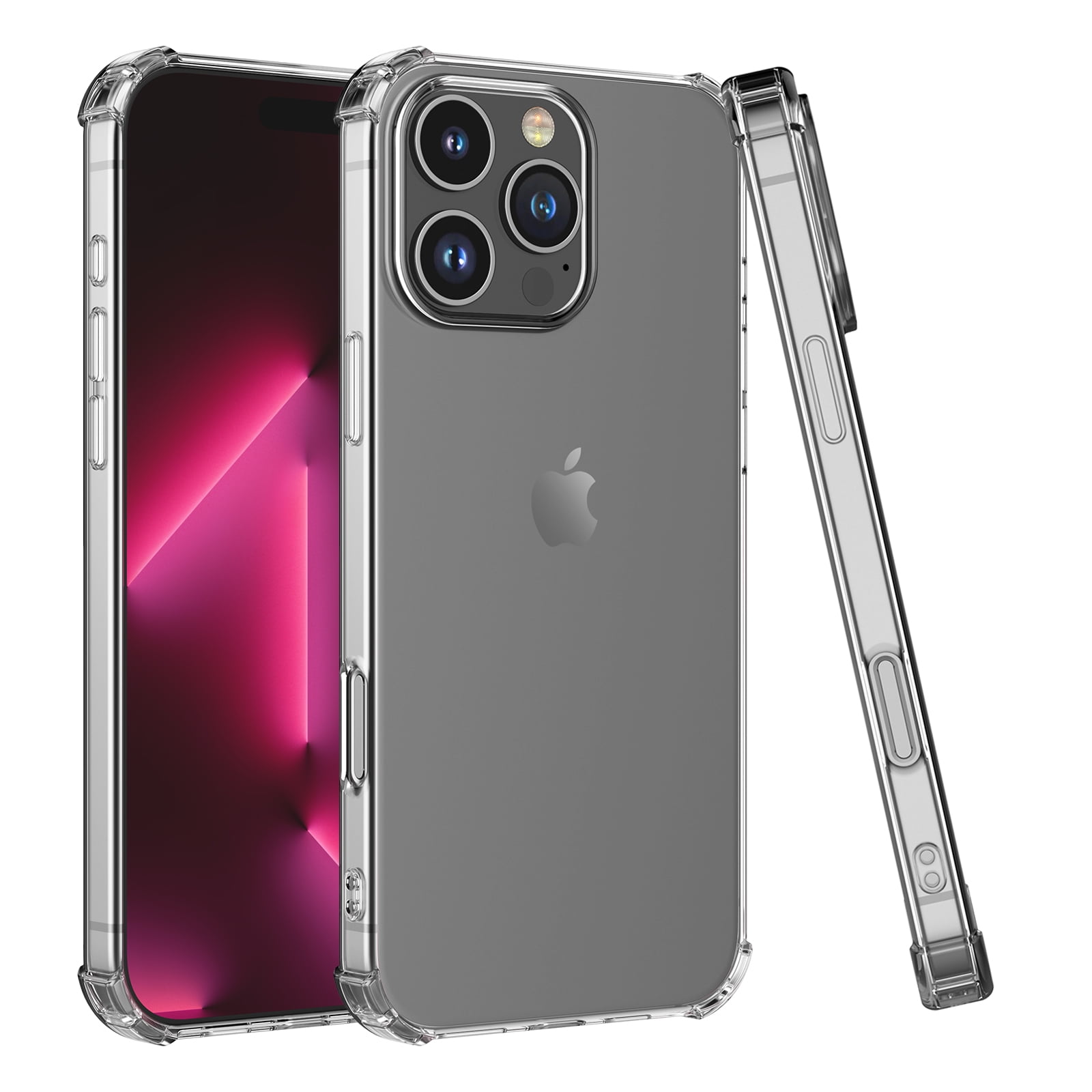 for iPhone 16,16 Pro,16 Plus,16 Pro Max Case Clear ,Shockproof Full ...