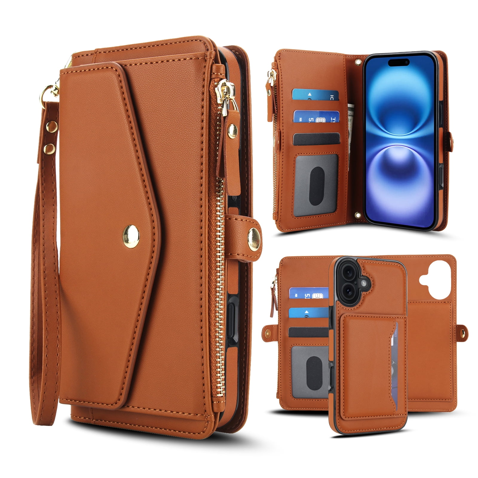 for iPhone 16 Adjustable Shoulder Strap & Wrist Strap Detachable ...