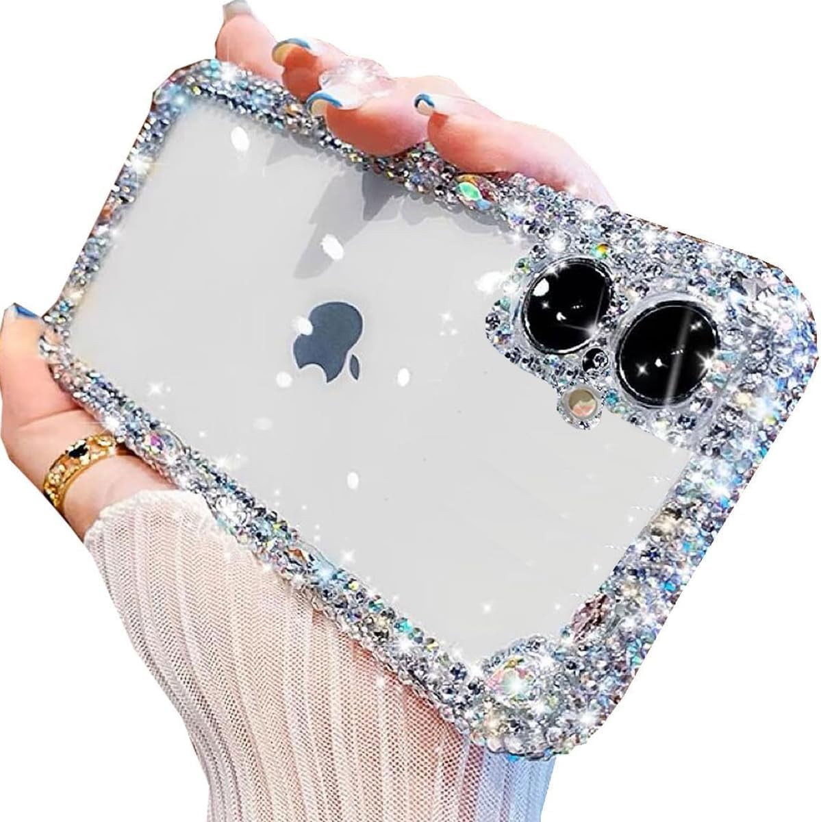 for iPhone 16 Bing Glitter Case, Women Girly Cute Glitter Phone Case ...