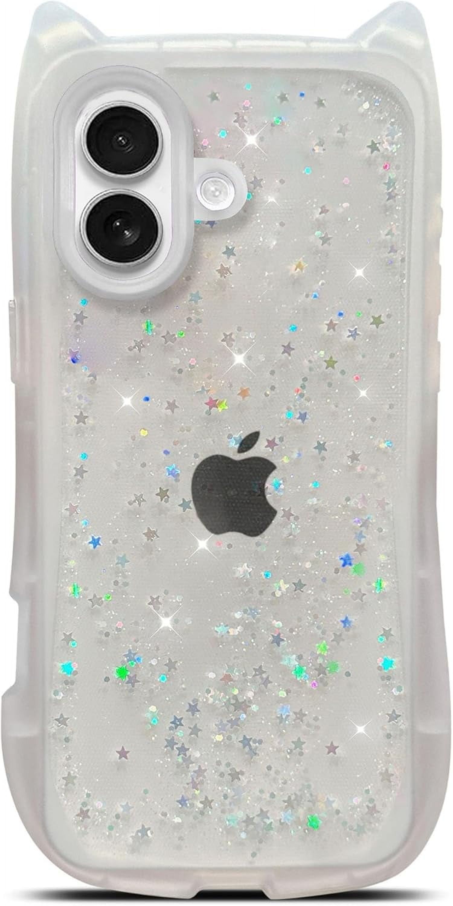 for iPhone 16 Case 6.1" Bling Glitter Sparkle Star Shiny Clear ...
