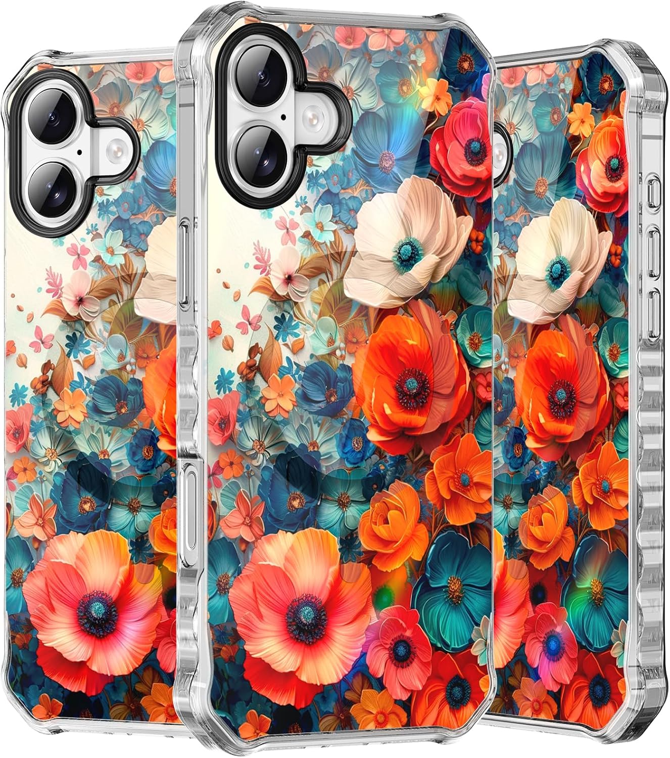 for iPhone 16 Case 6.1", with [Curly Wave Edge & Shiny Design ...