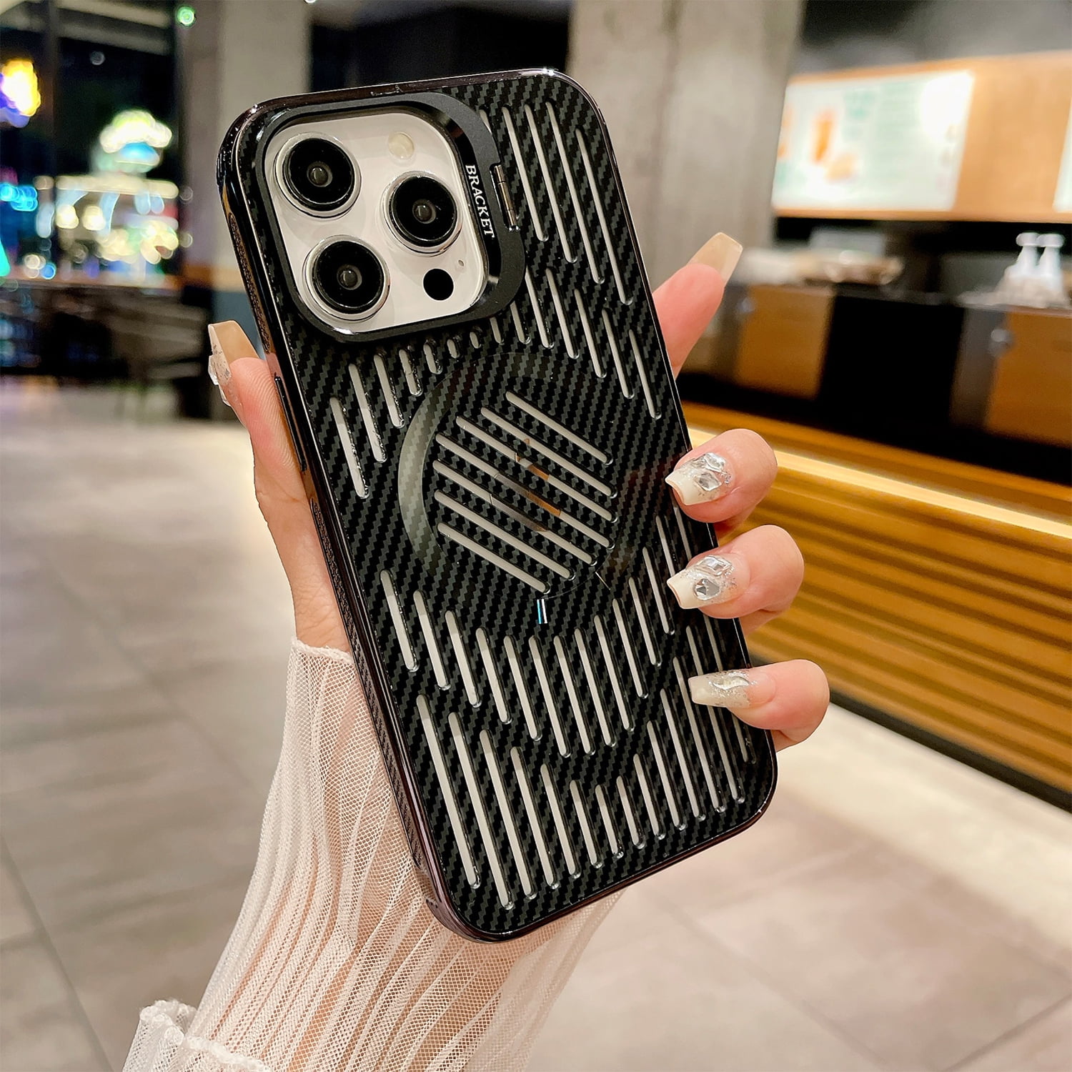 for iPhone 16 Case with [Mag-Safe Wireless Charging] Carbon Fiber ...