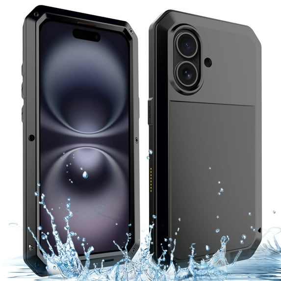 for iPhone 16 Hard Case, Luxury Shockproof 3-Layer Protection [With ...