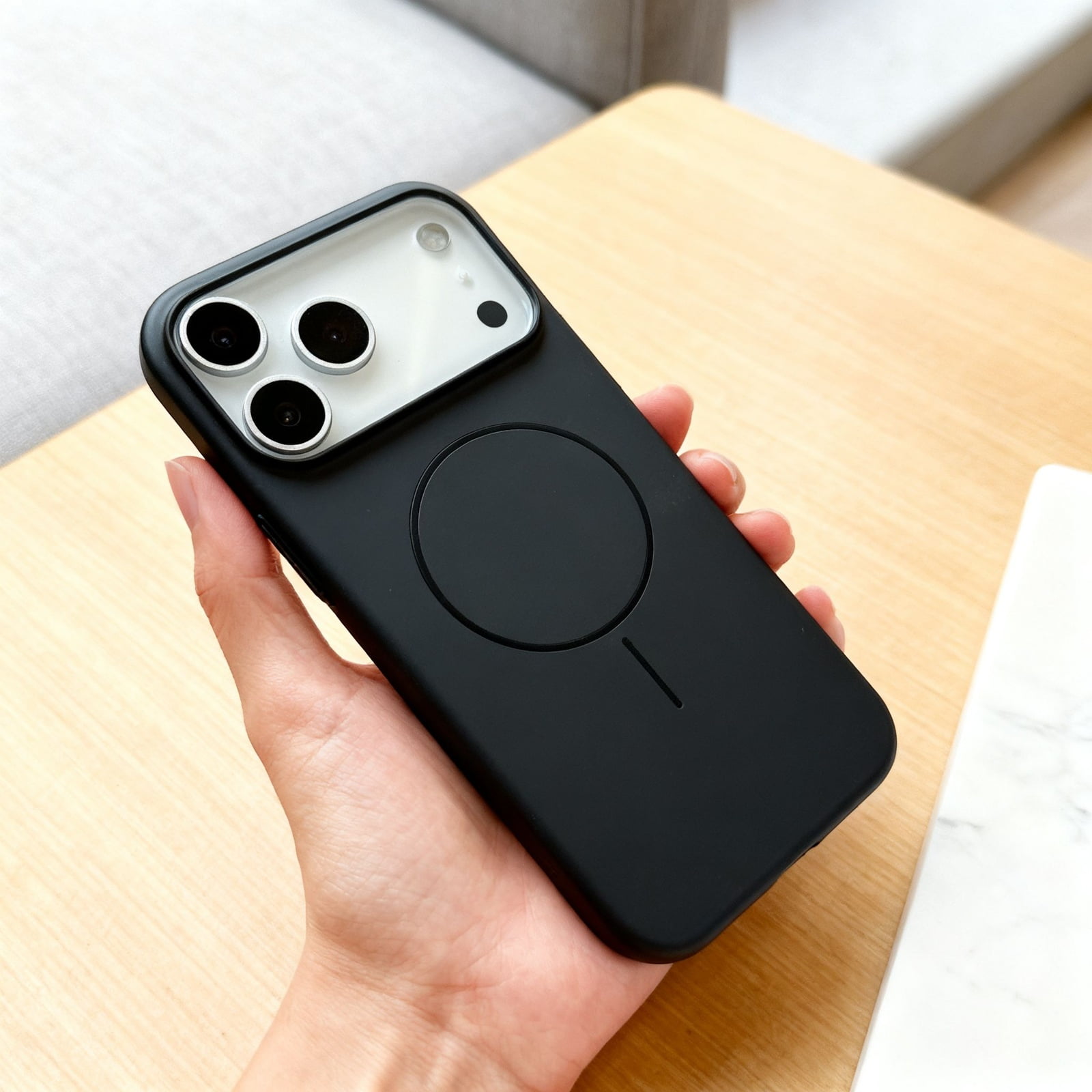 For iPhone 16 Phone Case,Anti-fingerprint Glossy Back Design,Compatible ...