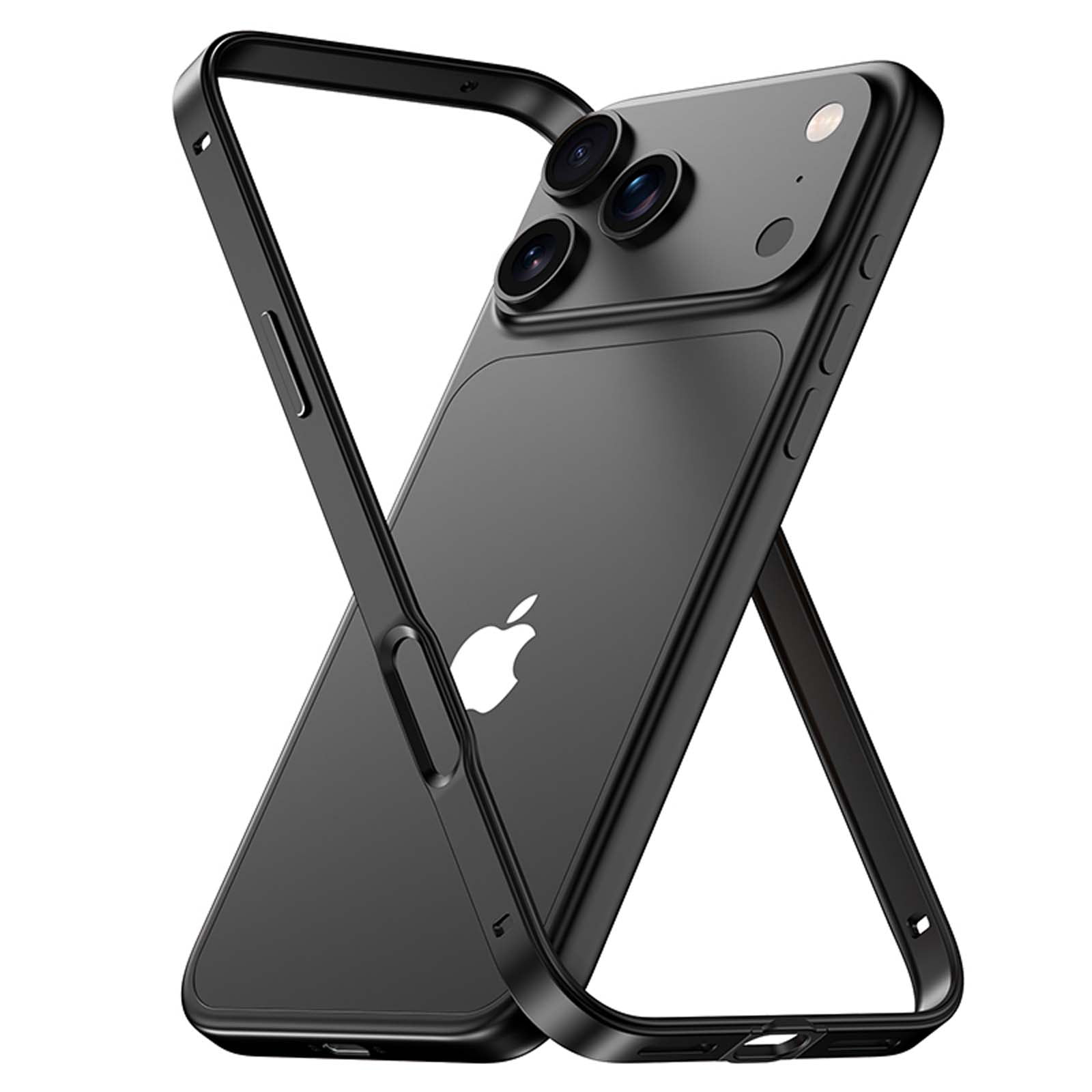 for iPhone 16 Plus Aluminum Alloy Metal Bumper Frame, No Back Design ...