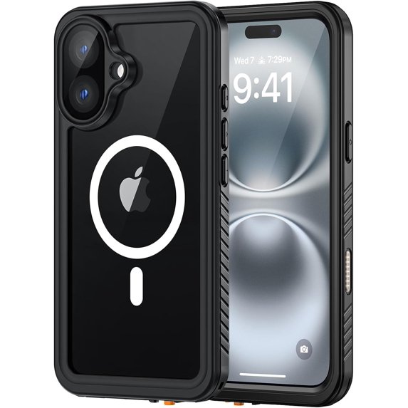 for iPhone 16 Plus Case Magnetic, Waterproof Dustproof Cover [Built in ...