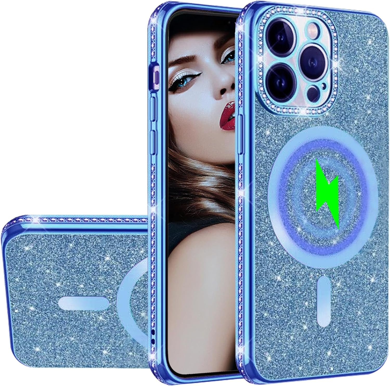 for iPhone 16 Pro Bling Crystal Diamonds Rhinestone Bumper Cover ...