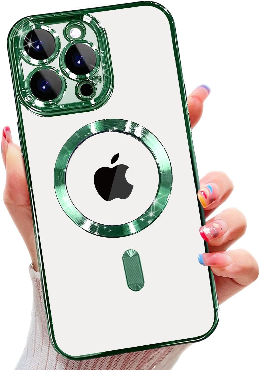 for iPhone 16 Pro MagSafe Case with Camera Lens Protector,Full Protection Clear Magnetic Case ...