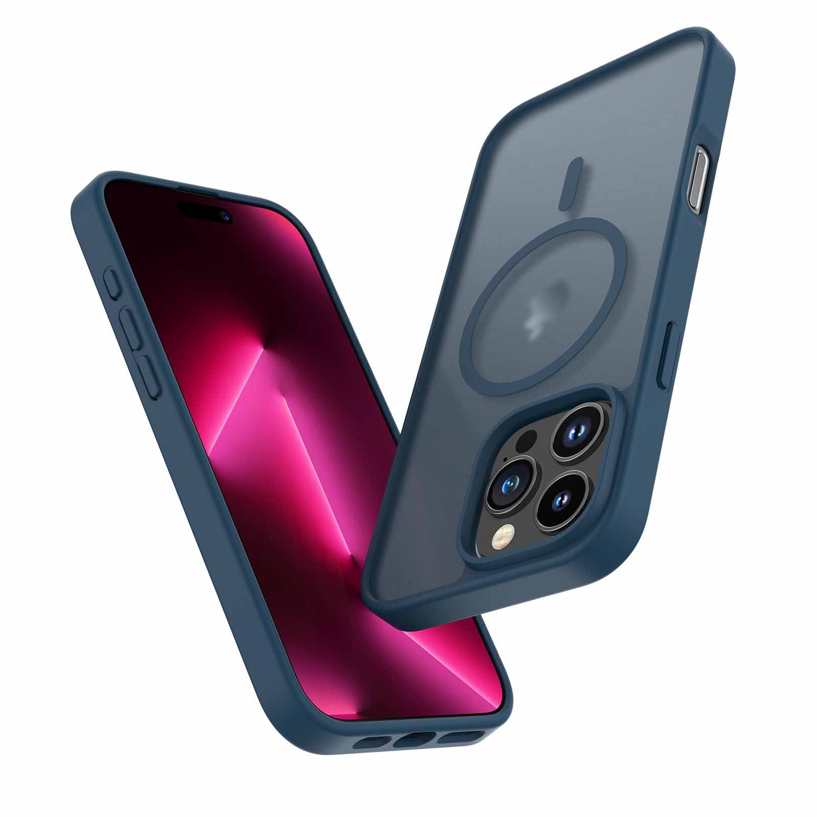 For iPhone 16 Pro Magnetic Case with MagSafe, Frosted Translucent Shockproof Cover, Njjex Matte ...